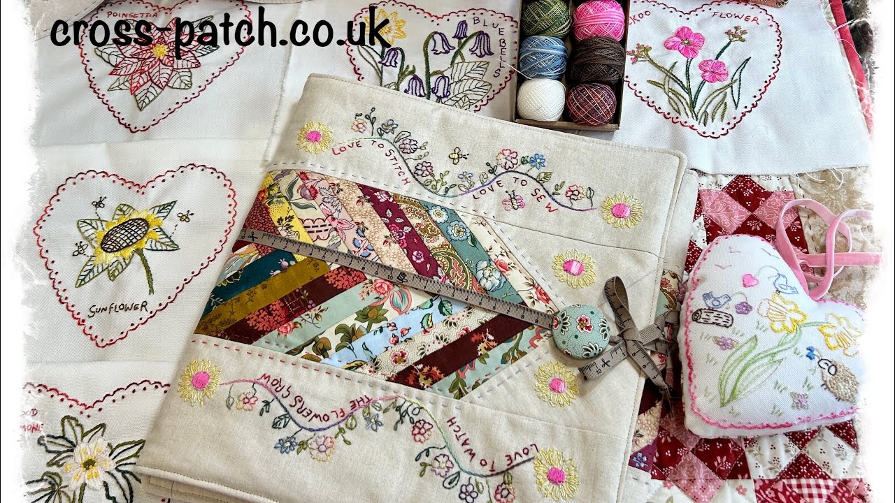 Easy to make patchwork stitchery folder
