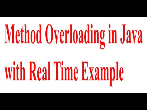 Method Overloading in Java with Real Time Example