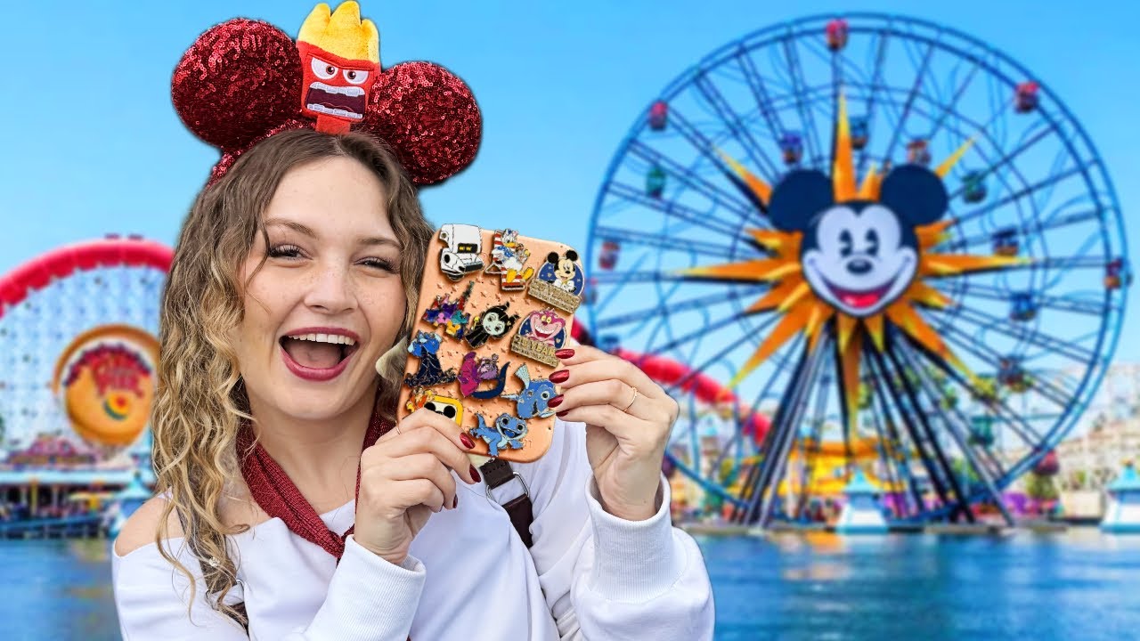 Pin Trading Disney World Pins In Disneyland | NEW Pin Bingo Game In DCA??
