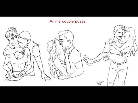 ANIME COUPLE POSES REFERENCE SHEET #2