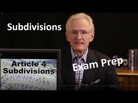 48 Article 4, Subdivisions: Arizona Real Estate License Exam Prep