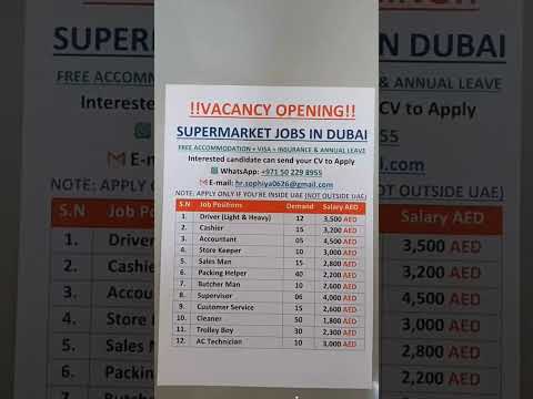 vacancy opening supermarket jobs in dubai #dubaicareers #shortsfeed