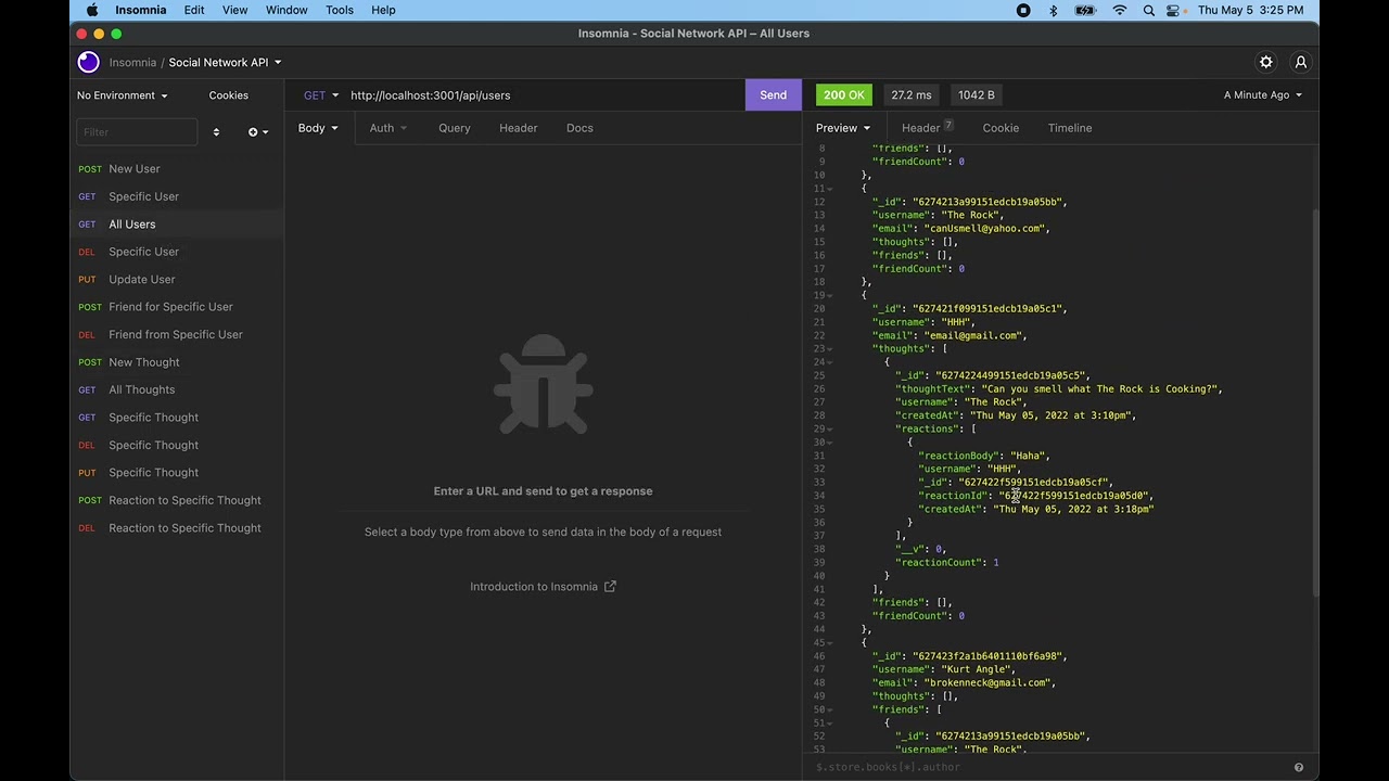 Social Network API Walkthrough
