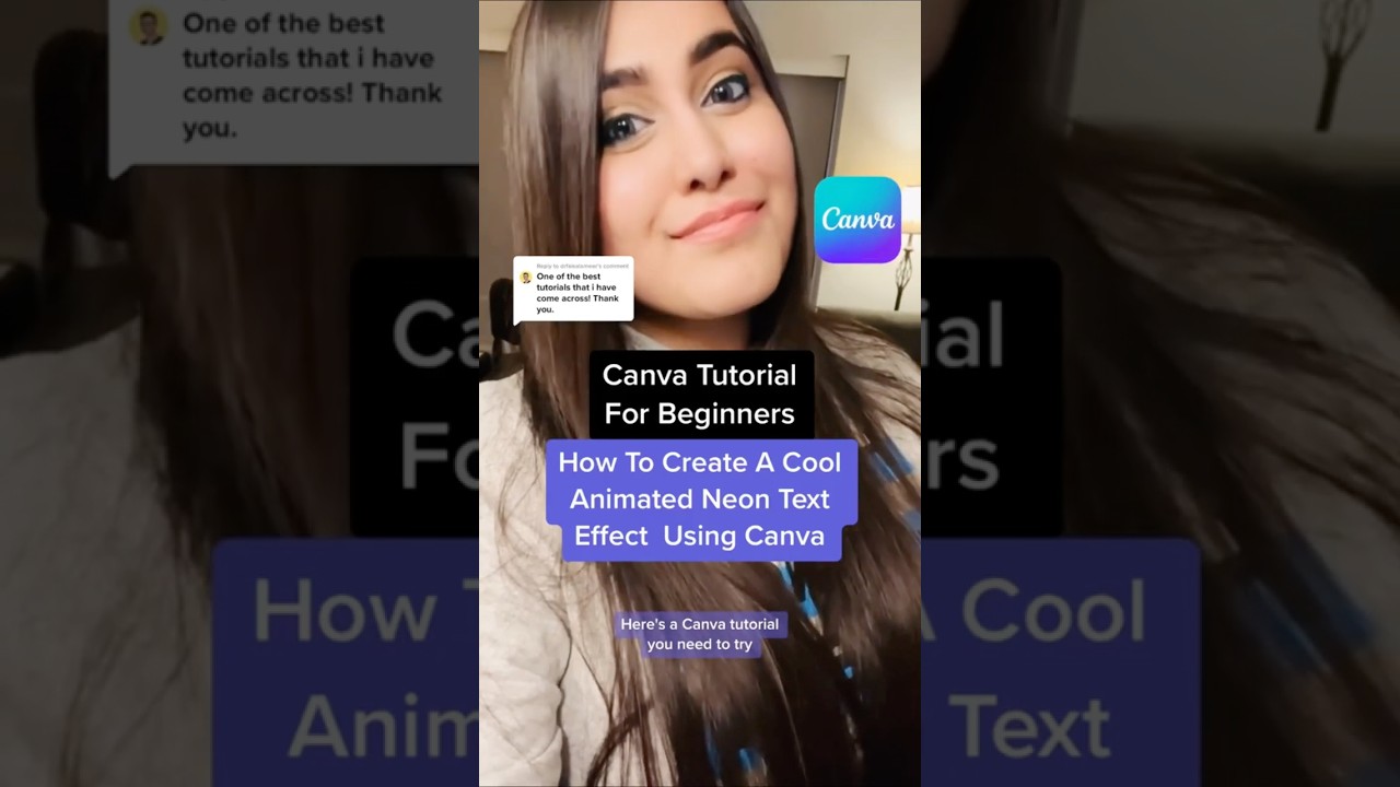 Canva Tutorial For Beginners- How Create An Animated Neon Text Effect On Canva #shorts