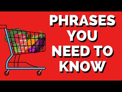 40 IMPORTANT PHRASES and WORDS in SPANISH to go to the SUPERMARKET