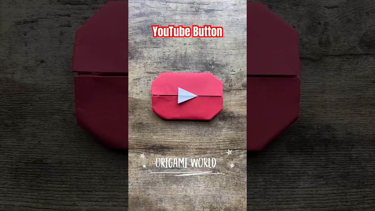 EASY YOUTUBE PLAY BUTTON ORIGAMI | DIY PAPER YOUTUBE BUTTON | COOL ORIGAMI INSTRUCTIONS | PAPERART