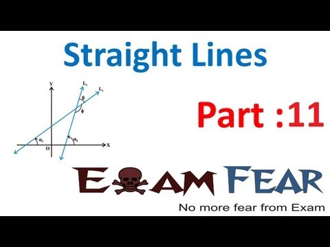 L11 : Normal Form - Straight line, Mathematics, Class 11 Video Lecture