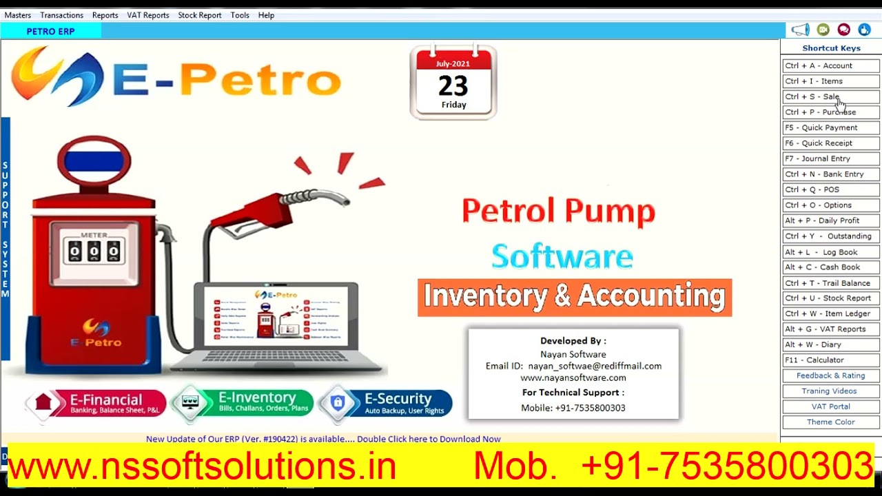 Petrol Pump Accounting Software (E-Petro Software)