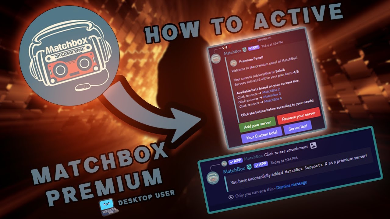 How to active your premium on MatchBox for pc user version | MatchBox | Discord | Music Bot
