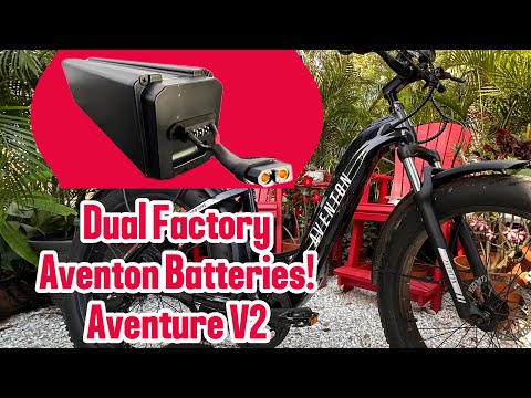 Aventon | Aventure V2 | Dual Factory Aventon Batteries installing two batteries with DateX2 Dx2 Kit