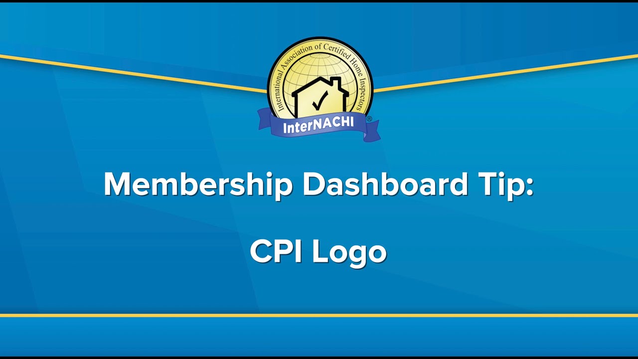 Membership Dashboard Tip: CPI Logo