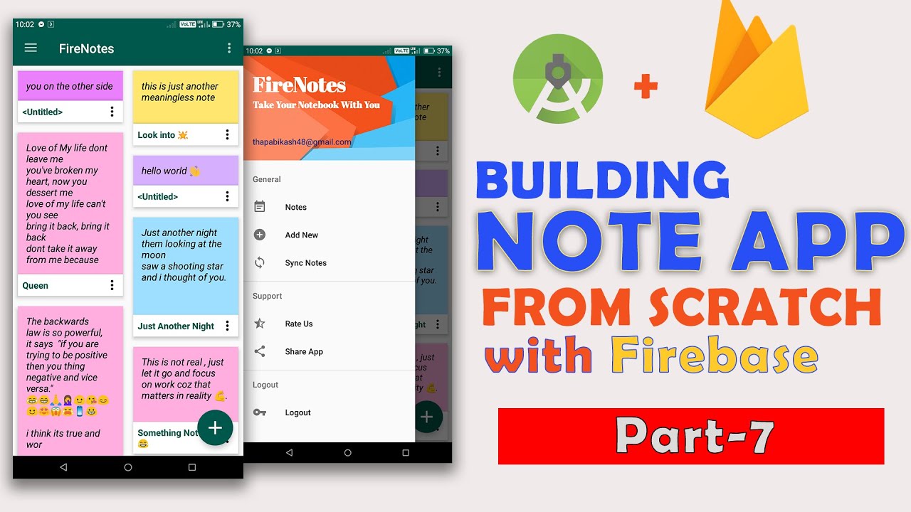 Android Note Taking App Tutorial With Firebase | Part - 7 | Display Note Details