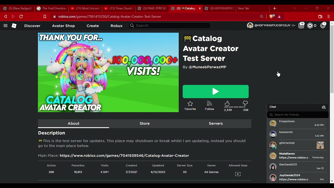 3 🚧Catalog Avatar Creator Test Server  Roblox