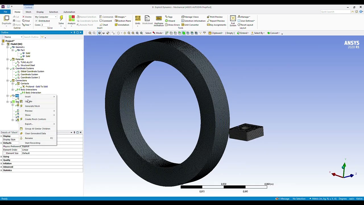 External Turning - Ansys Workbench Explicit Dynamics