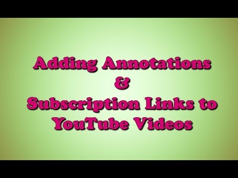 How to add Annotations and a Subscription Link to a YouTube Video – MUSIC New Jersey