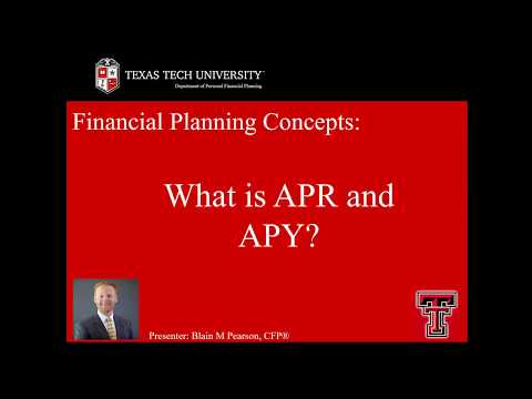 Financial Planning Concepts - The difference between APR and APY