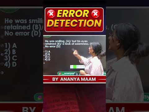 Error Detection with Ananya Ma’am | English Grammar Made Easy | #englishwithananya #spokenenglish