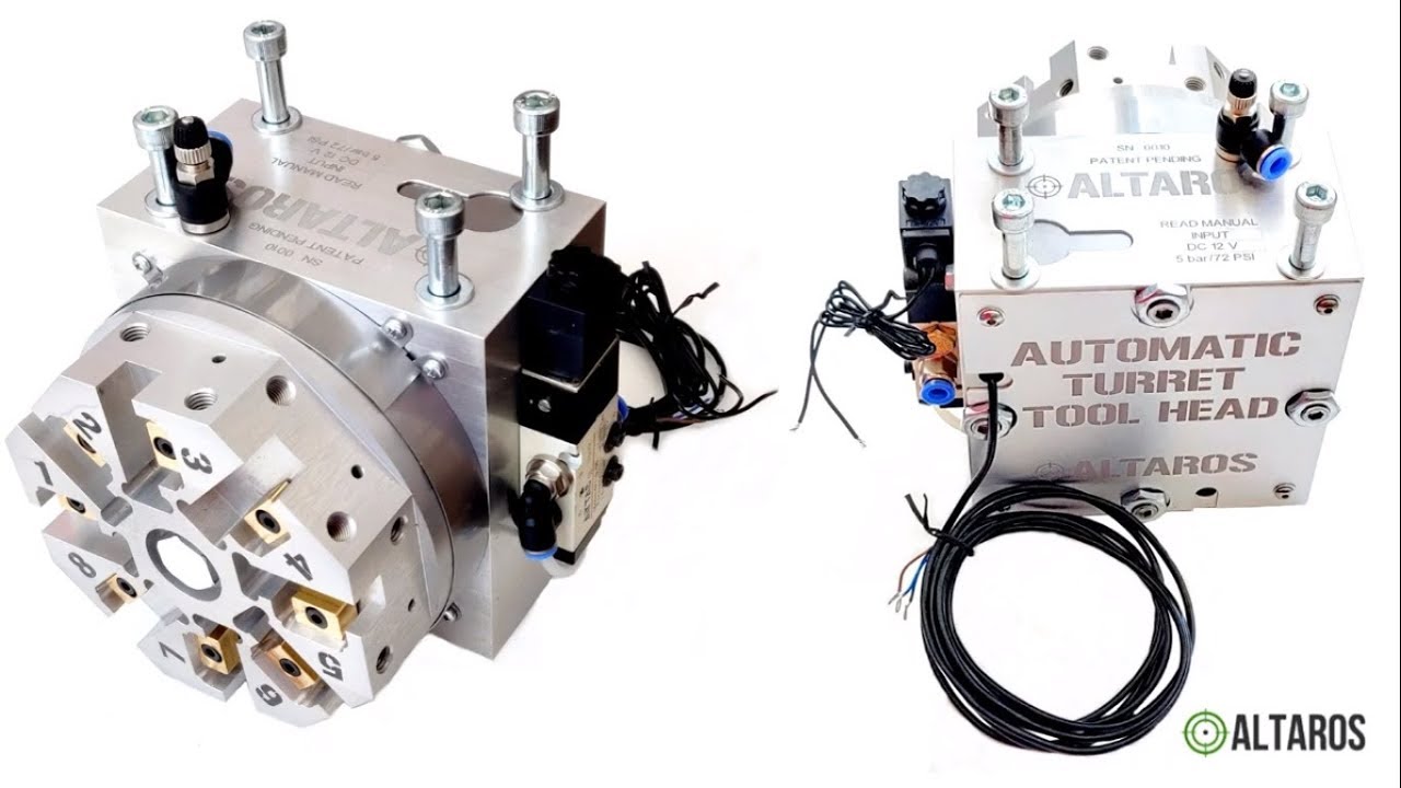 Automatic Turret Tool Head for 8 tools - ALTAROS, repeatable accuracy