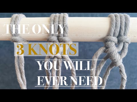 3 BASIC MACRAME KNOTS | Must-know for beginners