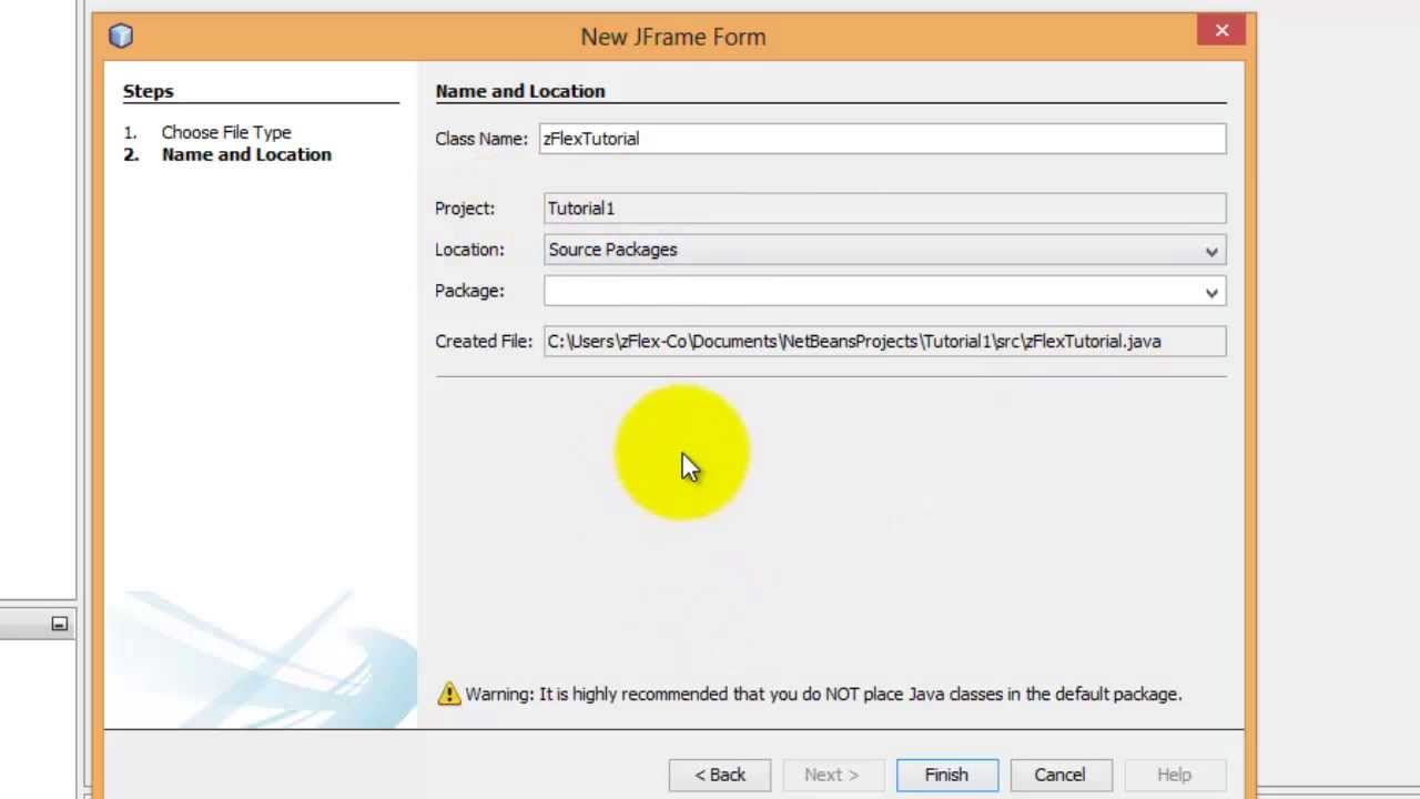 Basic Netbeans JFrame Tutorial