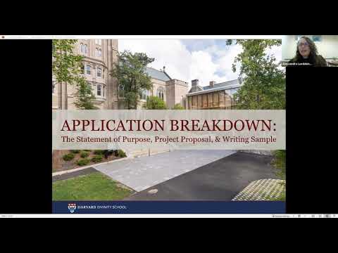 HDS Admissions 2021 | The Statement of Purpose, Project Proposal, and Writing Sample