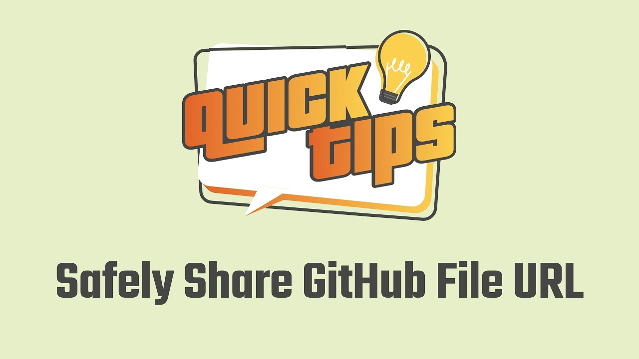 Safely Share a File URL on GitHub