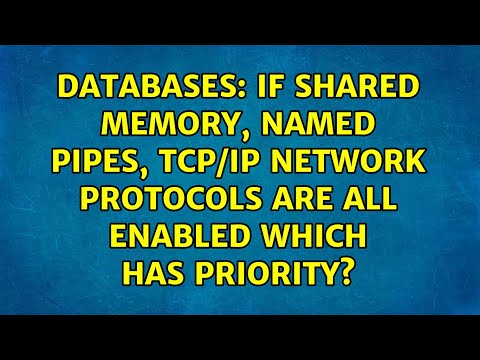 If shared memory, named pipes, TCP/IP network protocols are all enabled which has priority?
