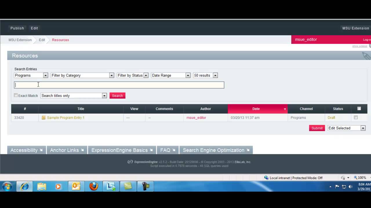 Using Expression Engine - The Interface Explained