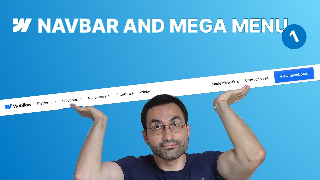 Webflow’s Navbar & Mega Menu - Ep. 1: Desktop Structure & Hover Interactions (No Code Tutorial)