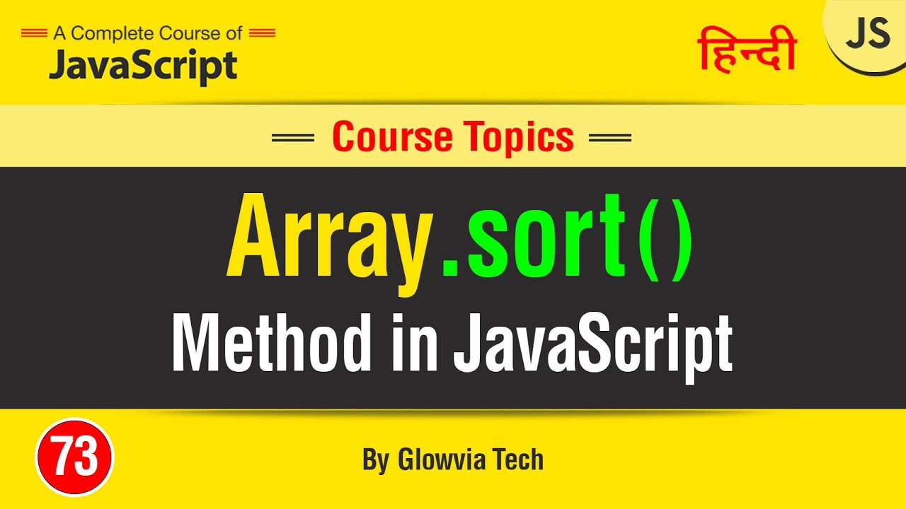 sort method in JavaScript || Sort() Array Method Tutorial in Hindi/Urdu