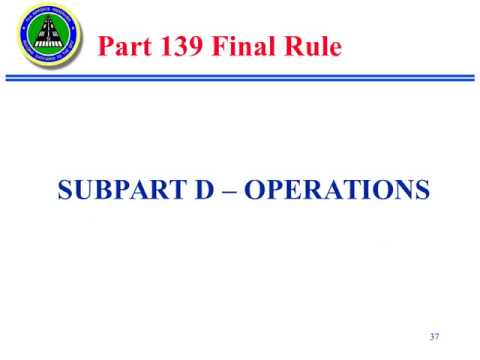 14 CFR Part 139, Certification of Airports