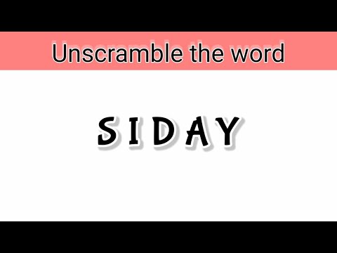 Can you unscramble these words | Unscramble the word with hint