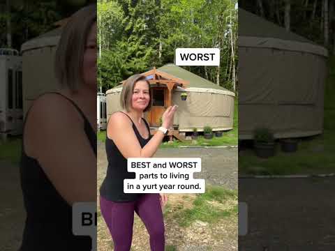 We live in a #yurt while building our house. Watch the build here π https://youtu.be/-6f_GIqqZ8Y