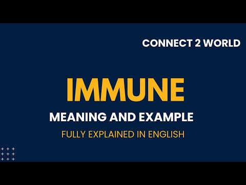 What Does immune Means || Meanings And Definitions With immune in ENGLISH
