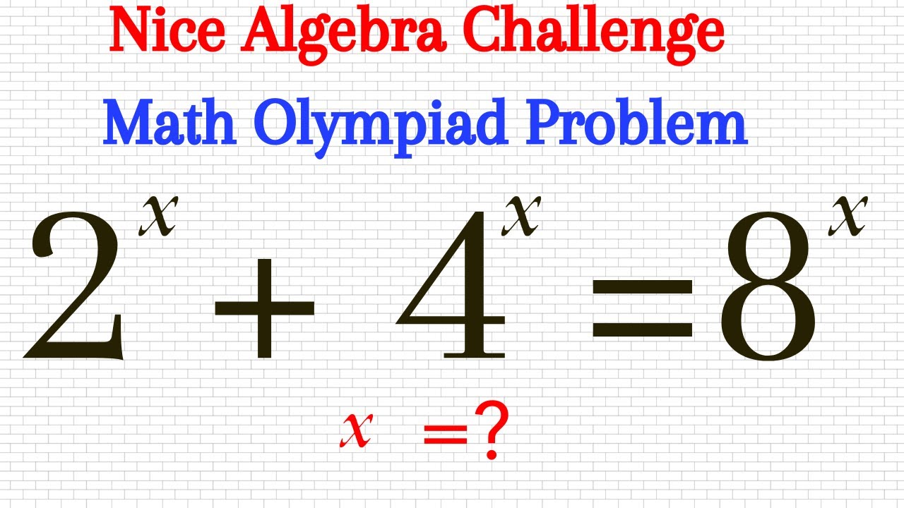 Nice Algebra Problem I Math Olympiad Problems