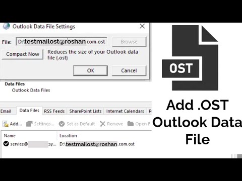 how to add old ost file in outlook and set different data path location