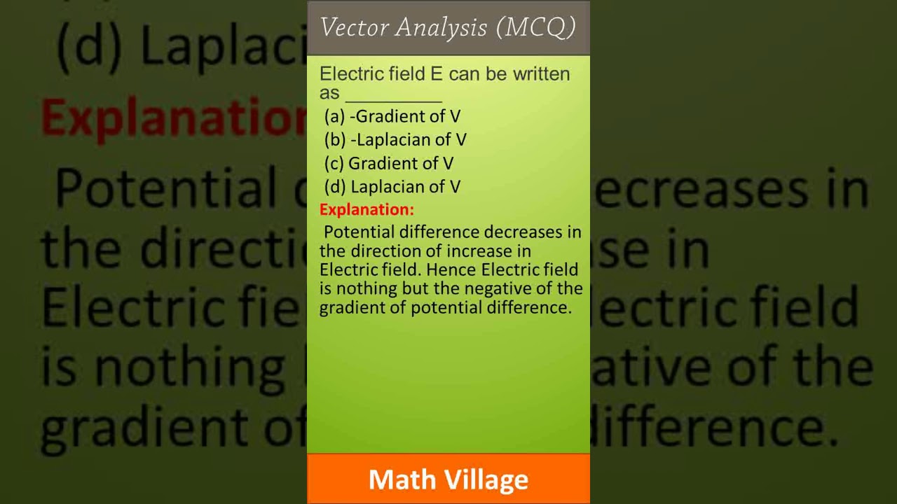 vector analysis mcq / set 2 / PPSC jobs