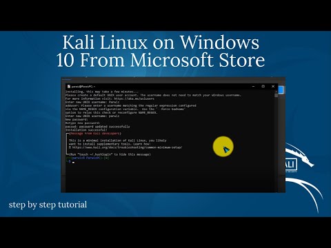 Install kali Linux on windows 10 from Microsoft store