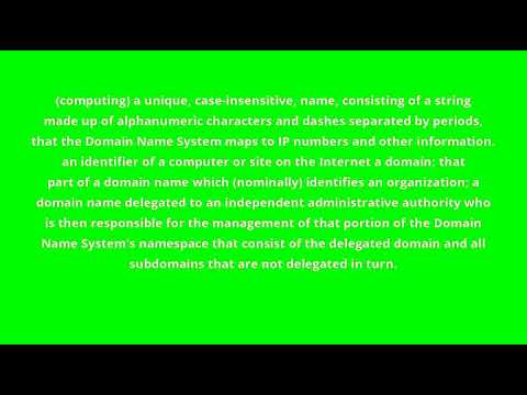 what is the meaning of domain name