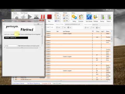 Automatic account registration in just a few minutes