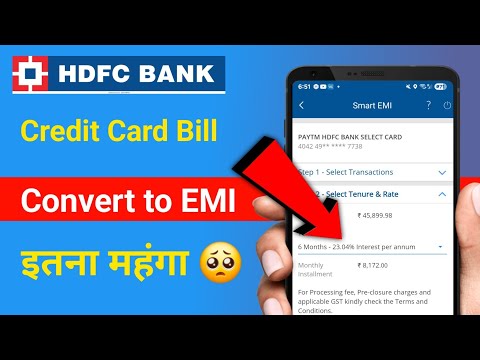 HDFC Credit Card Bill Convert To EMI 🔥 Fees and Charges ! Interest Rate ! All Bank Credit Card