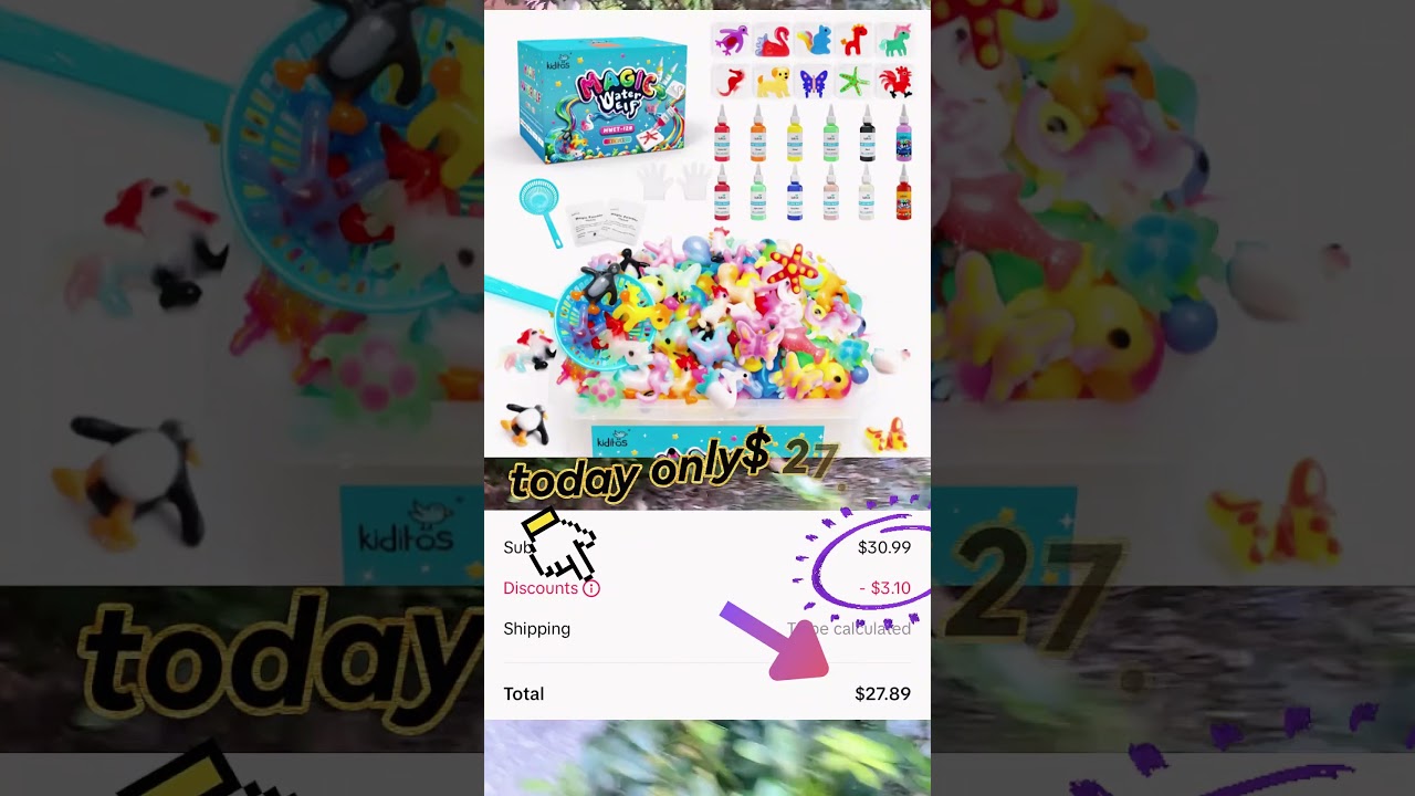 Magic water elf toy kit with gels & molds for gifts & stem fun