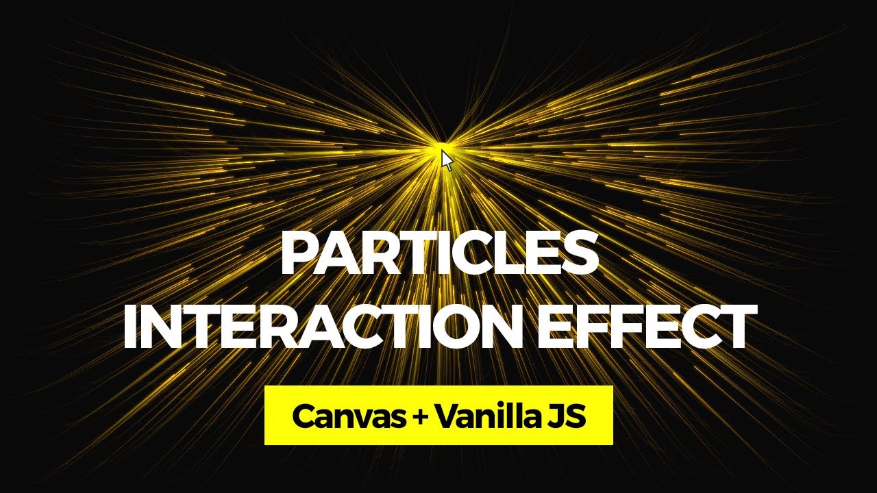 Particles Interaction Effect. Canvas + Vanilla JS