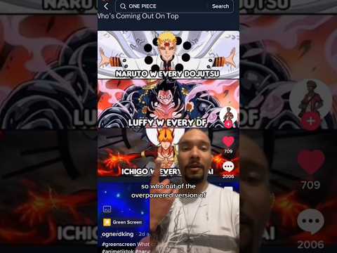 Overpowered #anime/#manga Big 3 #fight #naruto #onepiece #bleach #luffy #ichigo #vs #shorts