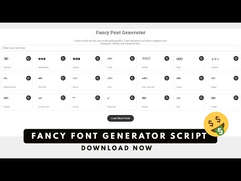 Fancy Font Generator Script - Publish Once, Earn Forever! (Without Article)