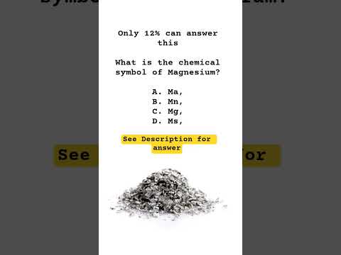 What is the chemical symbol of Magnesium? | PART 010 | Magnesium | #magnesium #chemical #gk #mcq