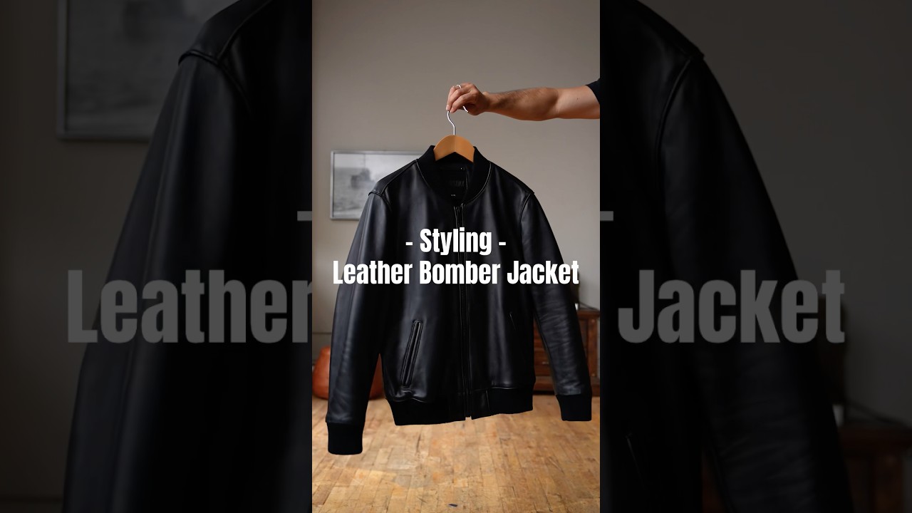 Styling Leather Bomber Jacket for Fall #outfitideas
