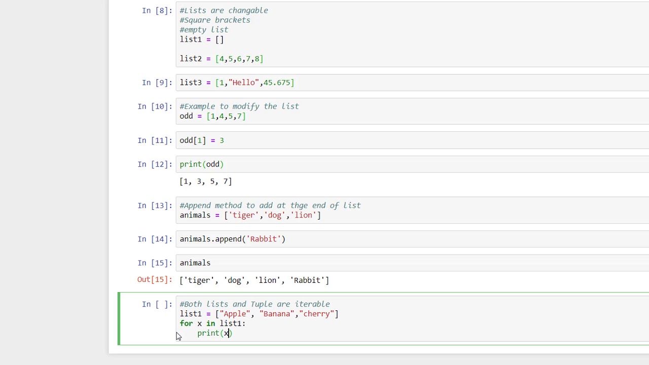 5. Lists ,Tuple and Dictionary - Python for Data Science Machine learning Deep Learning