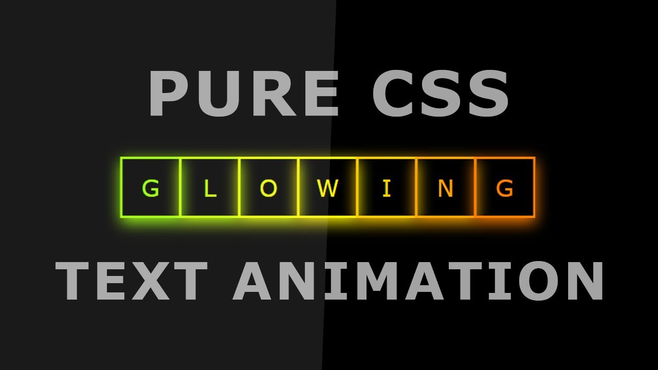Glowing text effect with pure CSS3