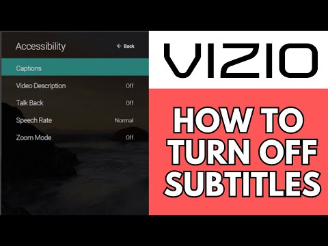 How To Turn Off Subtitles On Vizio Tv (2025)
